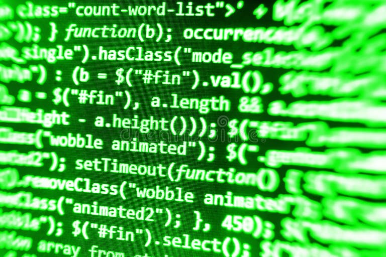 Programming Coding Source Code Screen. Stock Photo - Image of ...