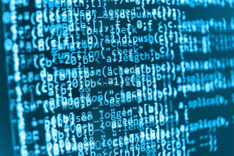 Programming Coding Source Code Screen. Stock Image - Image of function ...