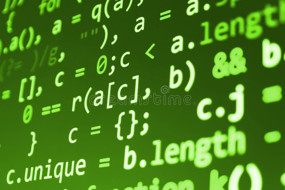 Programming Coding Source Code Screen. Stock Photo - Image of blue, computer: 52640450