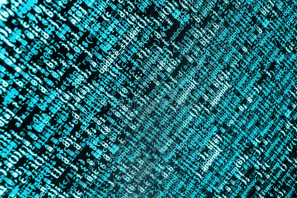 Programming Coding Source Code Screen. Stock Illustration ...