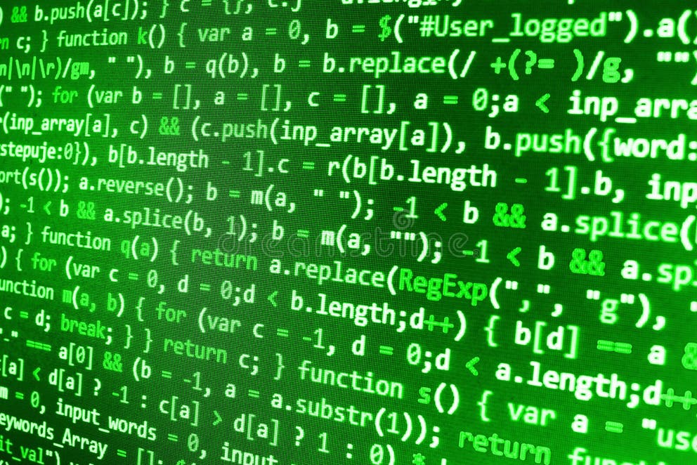 Programming Coding Source Code Screen. Stock Image - Image of byte, command: 53137635