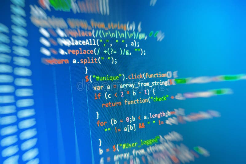 Programming Coding Source Code Screen. Stock Photo - Image of business, coding: 53139356