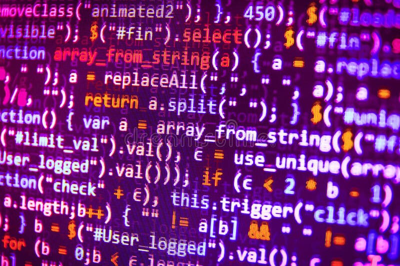 Programming Coding Source Code Screen Stock Image Image Of Data Business 53212779