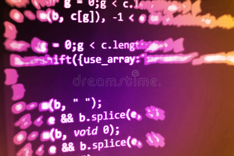 Programming Coding Source Code Screen. Stock Image - Image of dark, business: 53524707