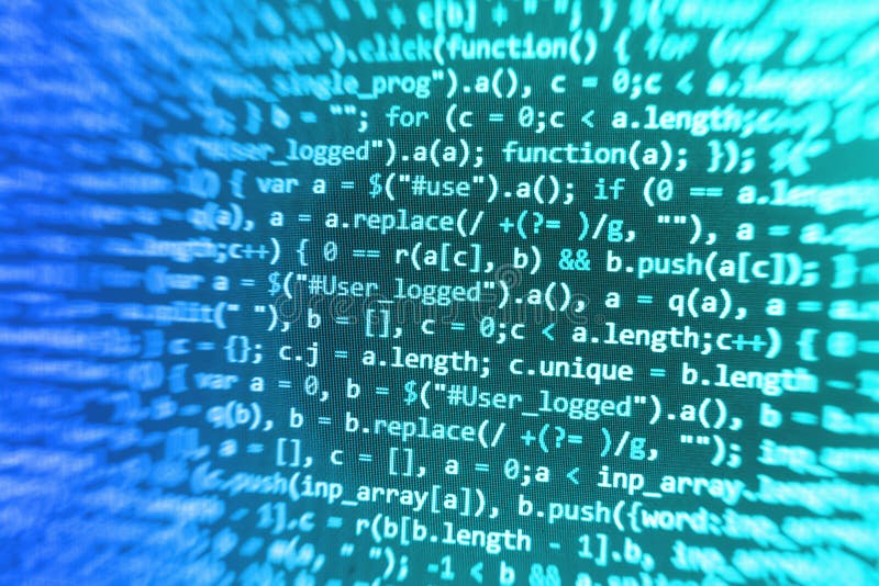 Programming Coding Source Code Screen. Stock Illustration ...