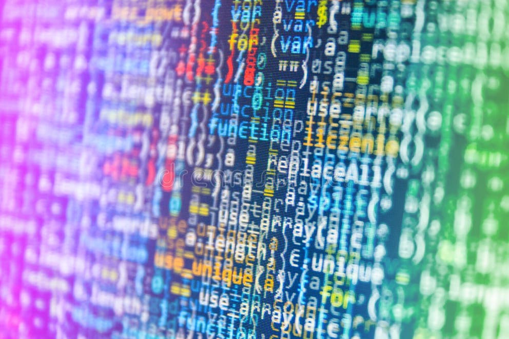 Programming Coding Source Code Screen. Stock Photo - Image of frame, command: 54342724