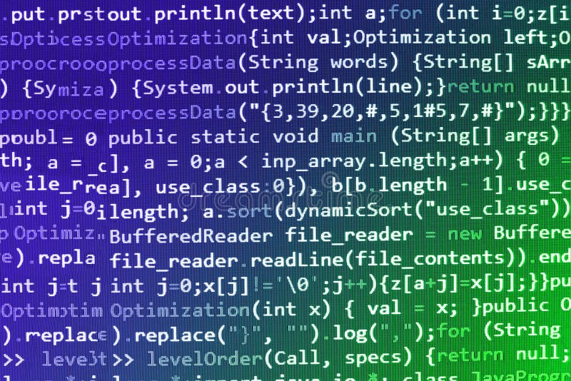 Programming Coding Source Code Screen Stock Image Image Of Computer
