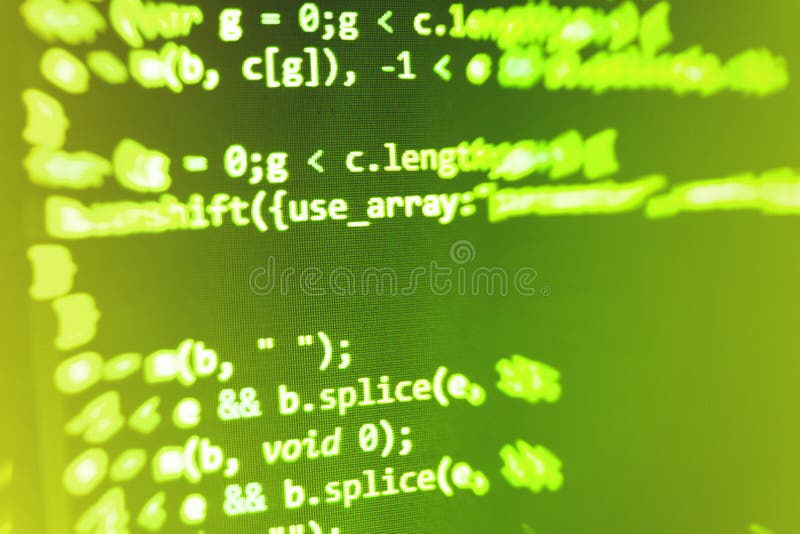 Programming Coding Source Code Screen. Stock Image - Image of coding ...
