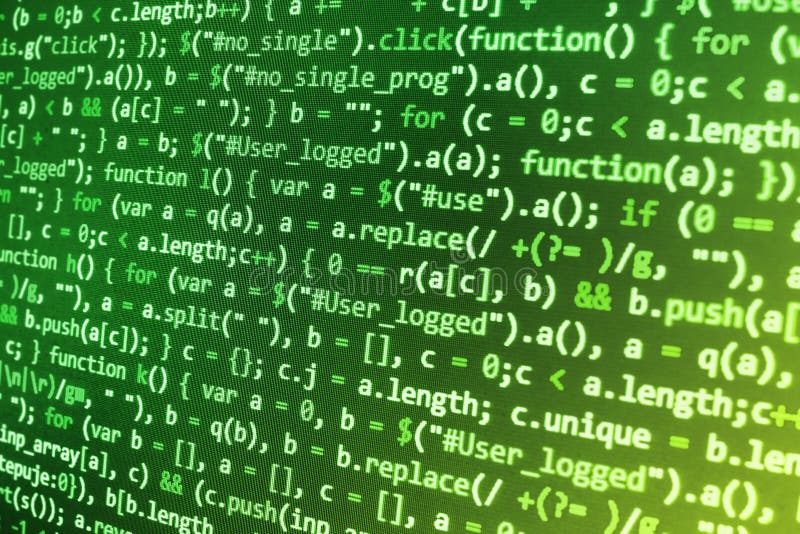 Programming Coding Source Code Screen Stock Image Image Of Binary