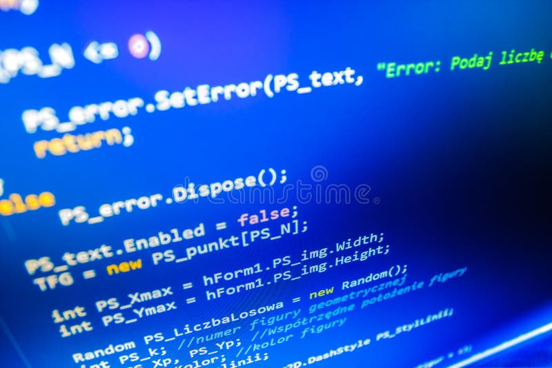 Programming Coding Source Code Screen Stock Image Image Of