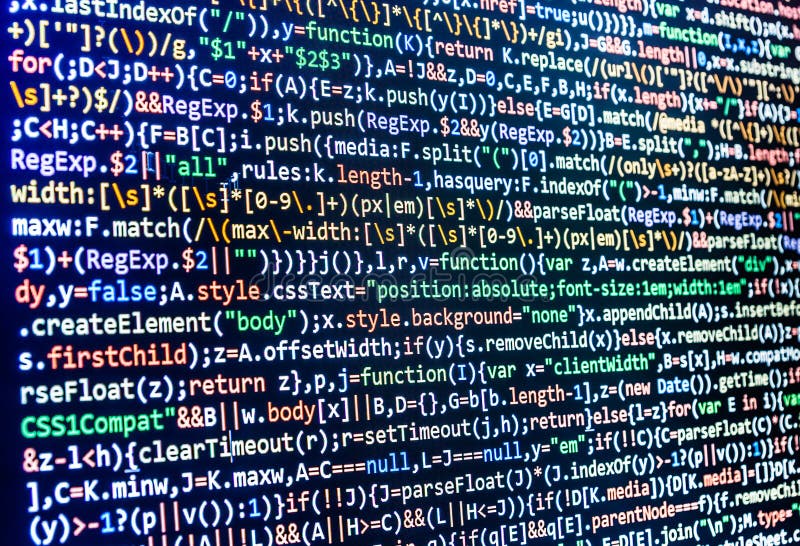 Programming Coding Source Code Screen Stock Image Image Of Byte 1375