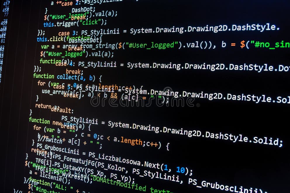 Programming Coding Source Code Screen. Stock Illustration - Illustration of code, black: 55910605