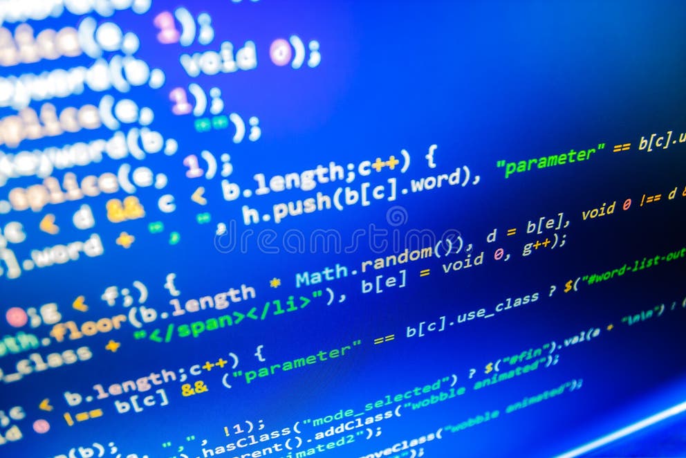 Programming Coding Source Code Screen. Stock Photo - Image of black, codes: 55911020