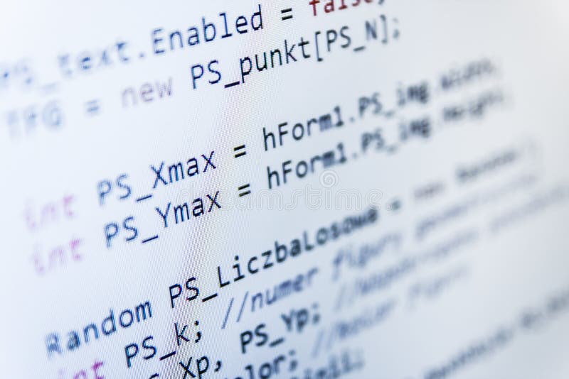 Programming Coding Source Code Screen Stock Image Image Of Generated Binary 55911033 7550