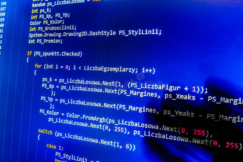 Programming Coding Source Code Screen. Stock Illustration - Illustration of develop, function ...