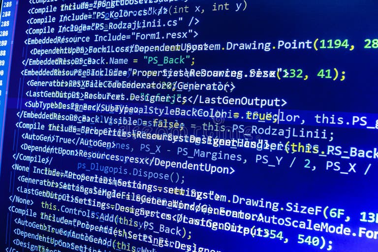 Programming Coding Source Code Screen. Stock Image - Image of communication, abstract: 55911211