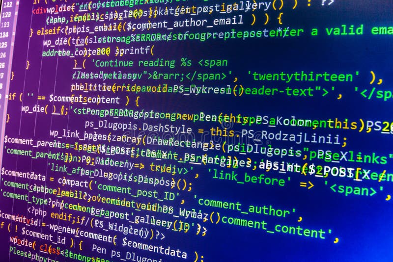 Programming Coding Source Code Screen Stock Illustration Illustration Of Background Computer