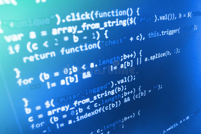 Programming Coding Source Code Screen. Stock Image - Image of hacker ...