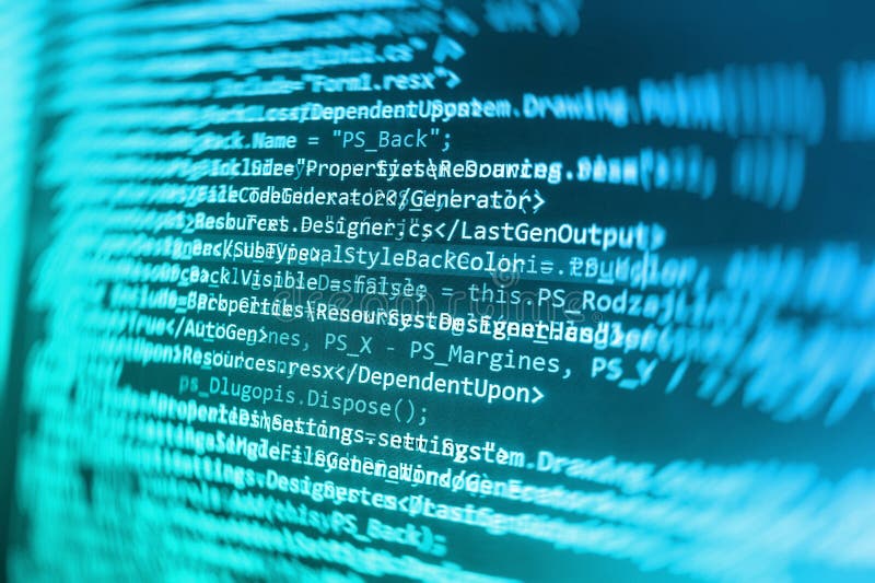 Programming Coding Source Code Screen Stock Image Image Of Electronic Binary 57383739