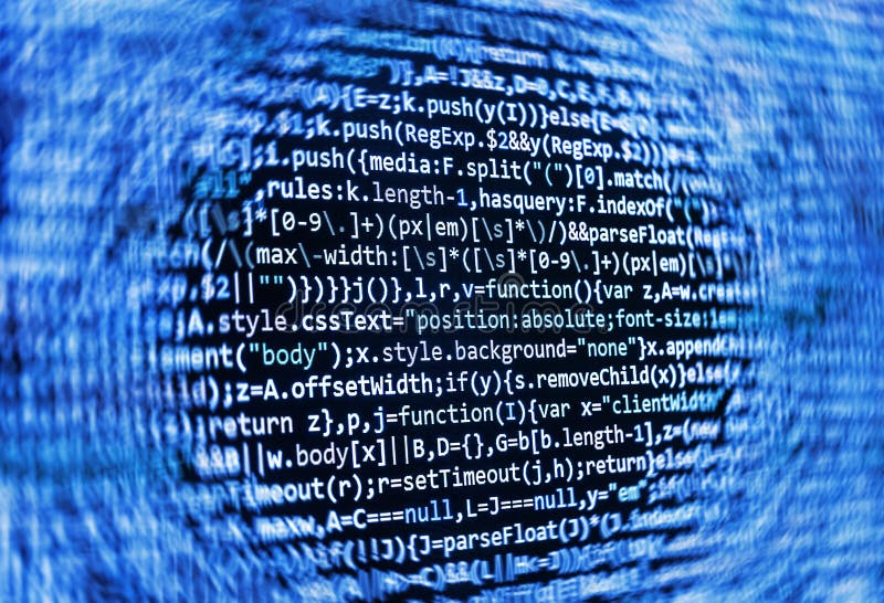 Programming Coding Source Code Screen. Stock Illustration ...