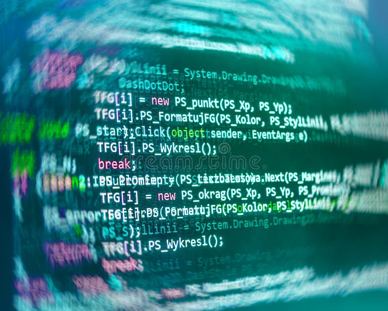 Programming Coding Source Code Screen. Stock Illustration - Illustration of concept, function ...