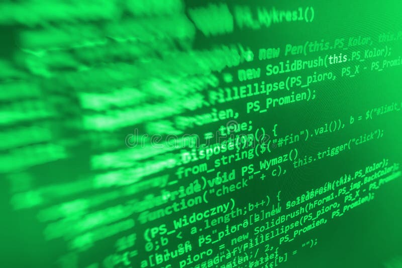 Programming Coding Source Code Screen. Stock Illustration ...