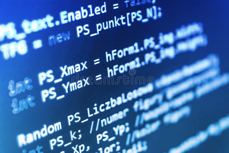 Programming Coding Source Code Screen. Stock Photo - Image of coding, developer: 59612936