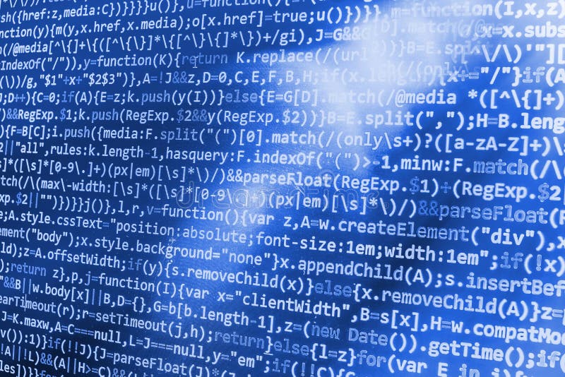 Programming Coding Source Code Screen. Stock Illustration - Illustration of black, byte: 59617625