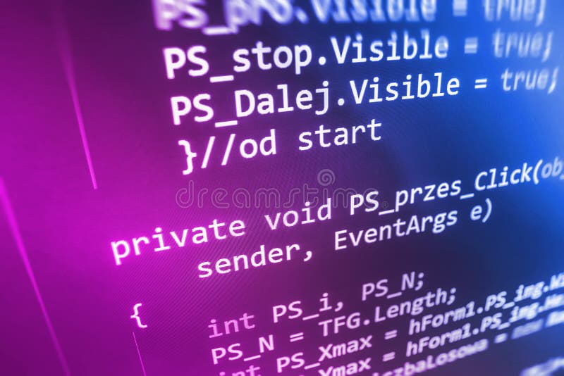 Programming Coding Source Code Screen Stock Image Image Of Graphic Development 59646449
