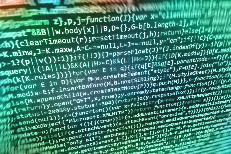 Programming Coding Source Code Screen. Stock Photo - Image of develop, cyber: 62455706