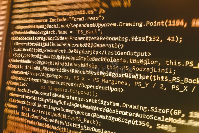 Programming Coding Source Code Screen Stock Illustration Illustration Of Binary Document