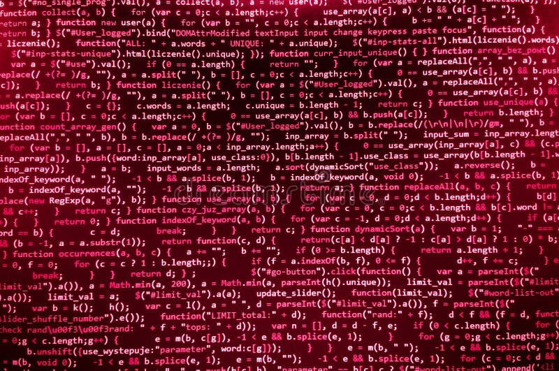 Programming Coding Source Code Screen Stock Illustration