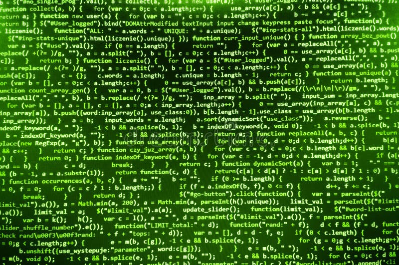 Programming Coding Source Code Screen. Stock Illustration - Illustration of character, document ...