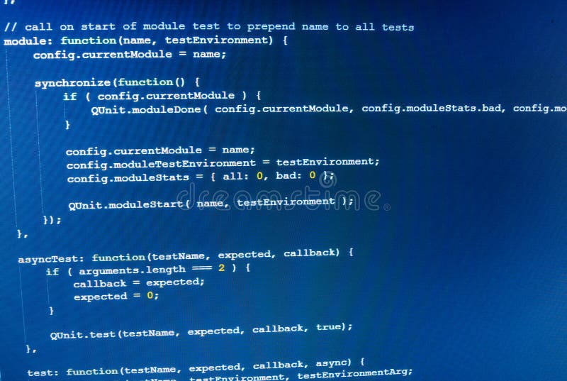 Programming Coding Source Code Screen. Stock Illustration ...
