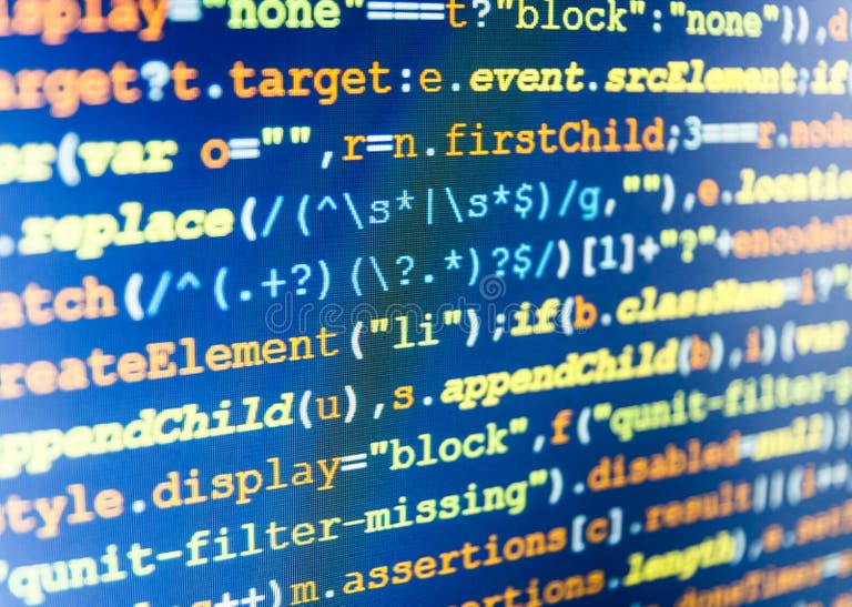 Programming Coding Source Code Screen. Stock Photo - Image of electronic, communication: 62455246