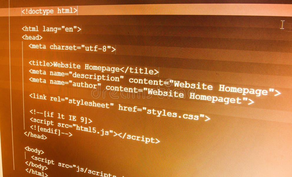Programming Coding Source Code Screen. Stock Illustration ...