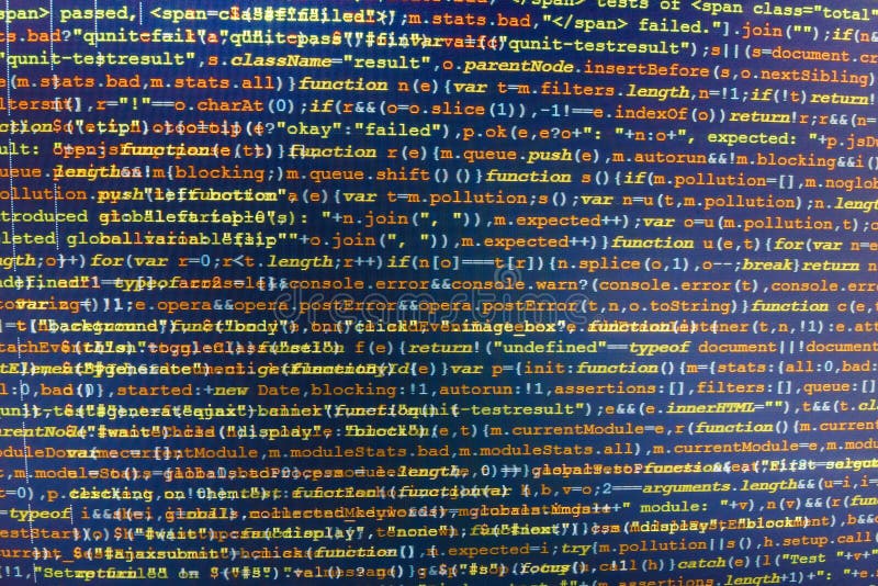 Programming Coding Source Code Screen. Stock Illustration - Illustration of cyberspace ...