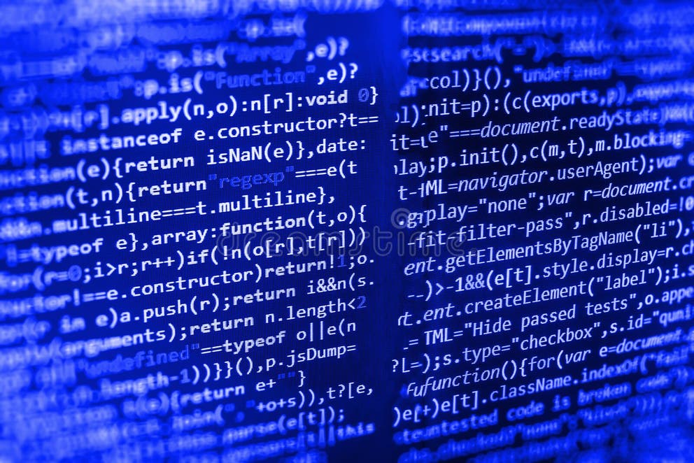 Programming Coding Source Code Screen. Stock Image - Image of binary, computer: 65239827