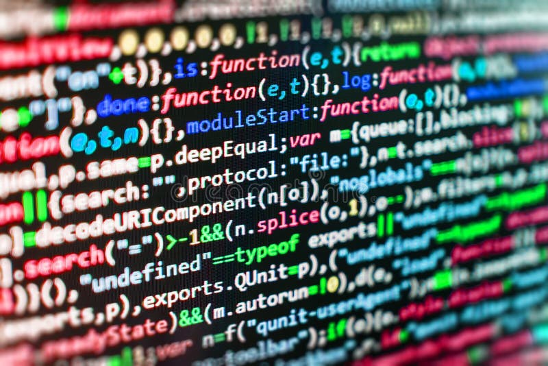 Programming Coding Source Code Screen. Stock Image - Image of application, development: 65239989