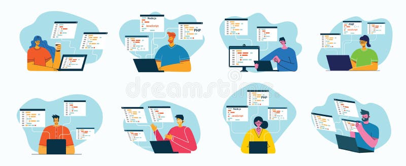 Programming And Coding Website Development Web Designflat Design 6031