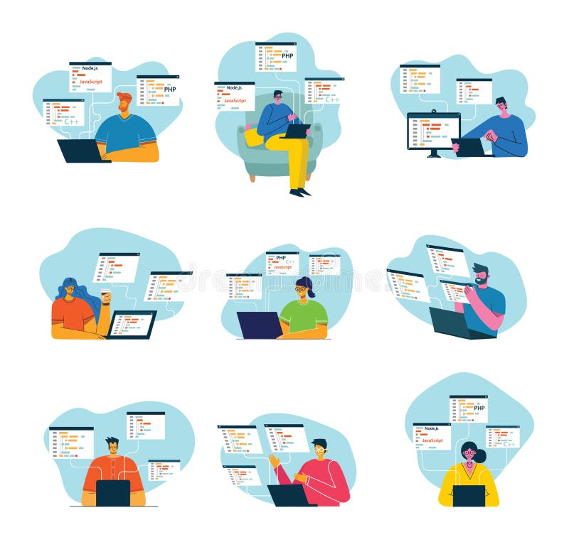 Programming And Coding Website Development Web Designflat Design