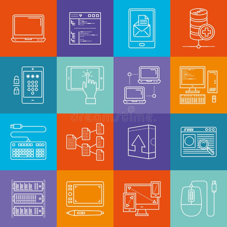 Programming Iconset Stock Illustrations – 25 Programming Iconset Stock ...