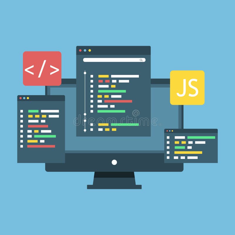 Programming 2 stock vector. Illustration of tech, student - 262020381