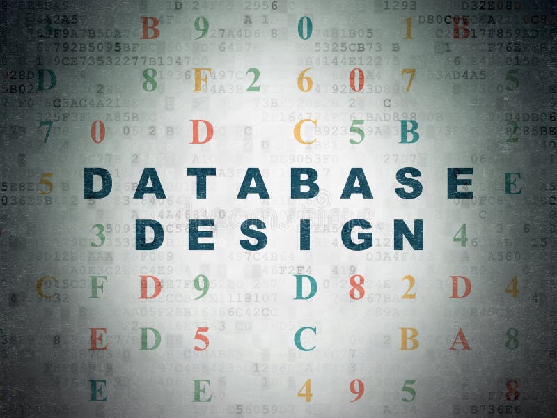 Programming Concept: Database Design on Digital Data Paper Background ...