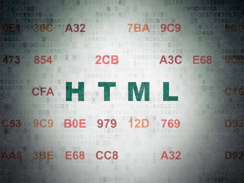 Green Hexadecimal Code Fragments on Black Background Stock Illustration ...