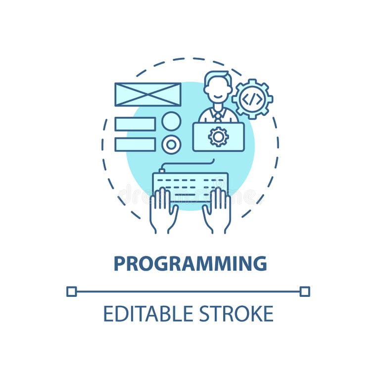 Programming concept icon stock vector. Illustration of interface ...