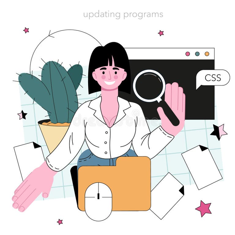 Programming Concept Idea Of Coding Testing And Writing Programs Stock Vector Illustration Of