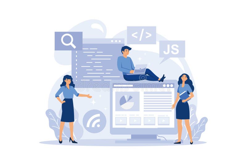 Programming Concept Idea Of Working On The Computer Coding Testing And Writing Program