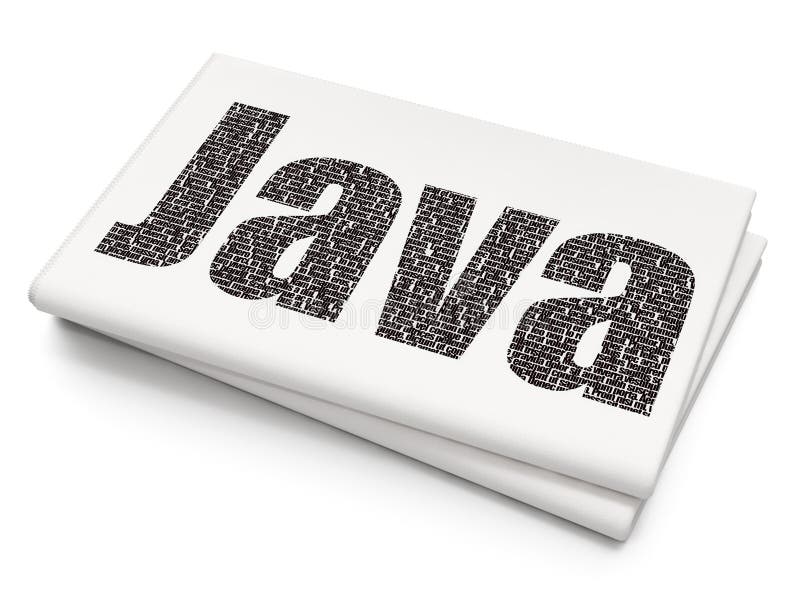 Programming Concept: Java on Blank Newspaper Background Stock ...