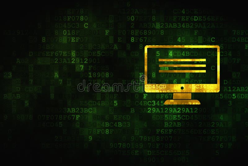 Programming Concept: Database with Lock on Computer Keyboard Background Stock Illustration ...
